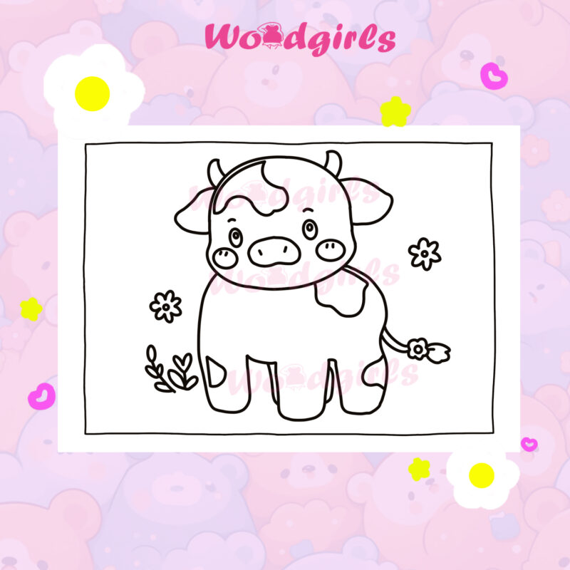 ‘Lucy Cow’ Coloring Book – WoldGirls Official